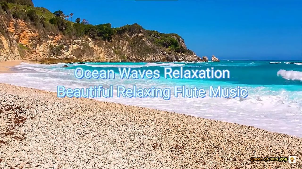 Ocean Waves Relaxation| Soothing Waves Crashing on Beach with Beautiful ...