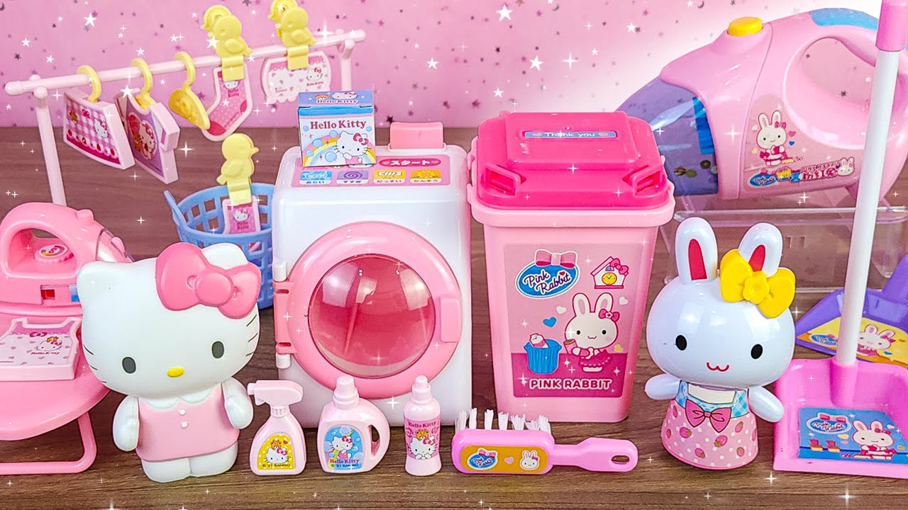 Satisfying with Unboxing Cute Hello Kitty Laundry Set, Kitchen Playset ...