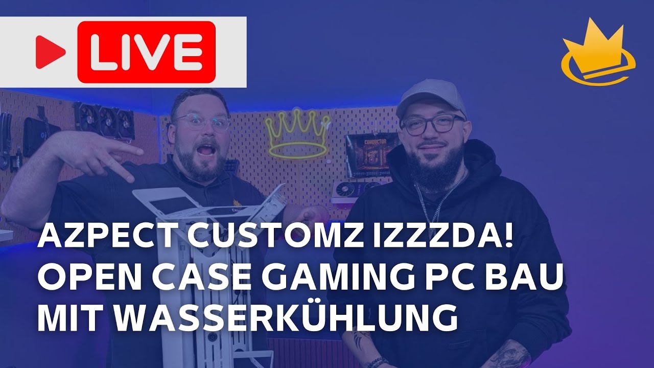 7950X & RTX 4080 - Open Case Gaming PC Bau mit Azpect Customz! - YouTube