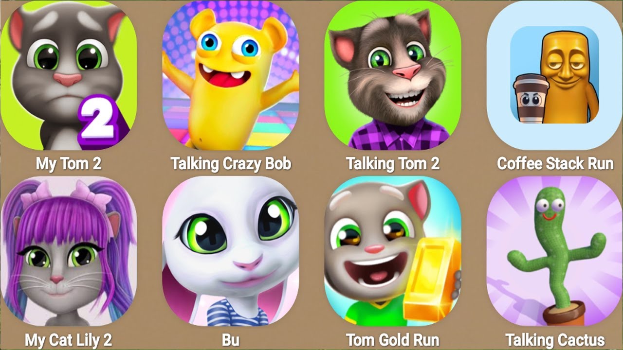 My Talking Tom 2,Talking Crazy Bob,Talking Tom 2,Coffee Stack Run,My ...