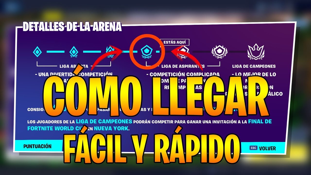 CÓMO LLEGAR a la DIVISIÓN 4 del MODO ARENA COMPETITIVO en FORTNITE ...