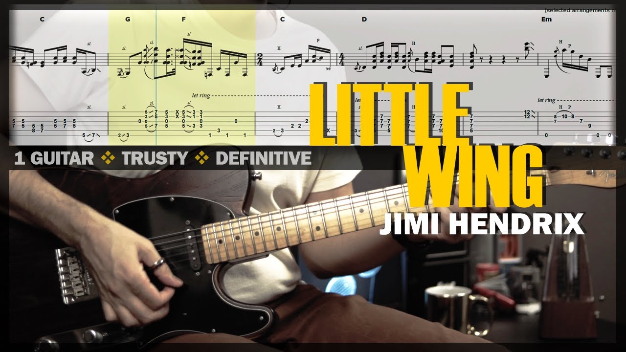 Little Wing | Guitar Cover Tab | Guitar Solo Lesson | Backing Track ...