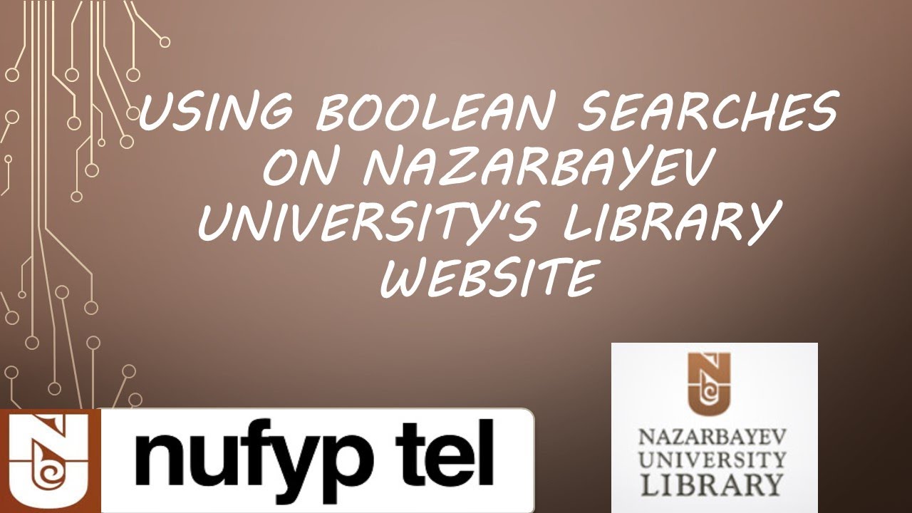 How to do Boolean Searches on the NU Library Website - YouTube
