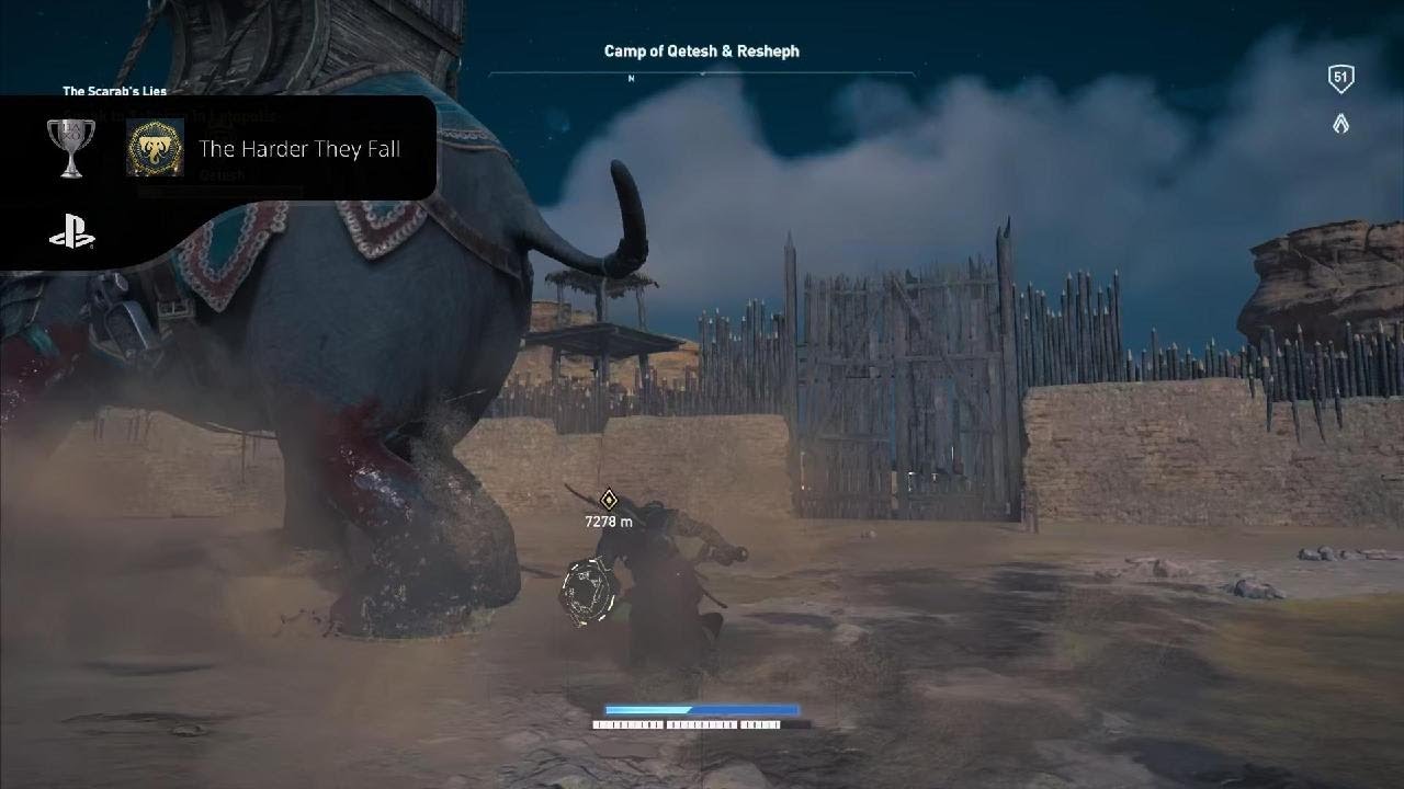 Assassin's Creed Origins_ defeat the war elephants qetesh and resheph ...