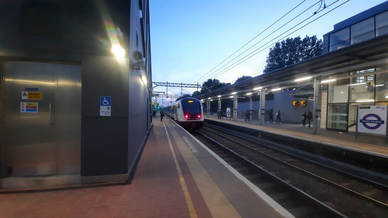 On-board A Class 345 Elizabeth Line Train To Heathrow T5 Via Ealing ...