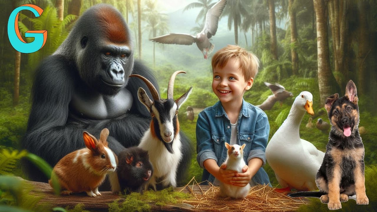 Animals Adventure "G" Alphabet! Learning With Fun! Amazing Animals for ...