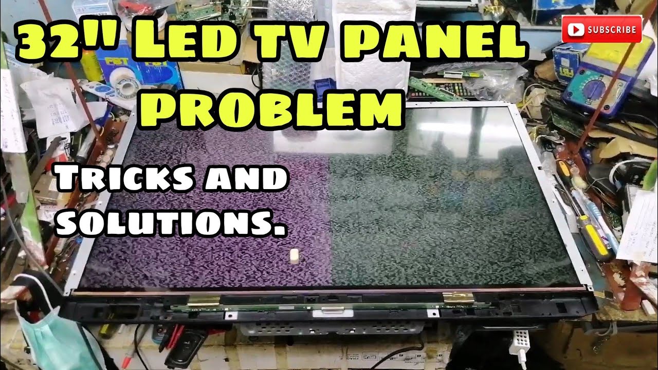 Led tv panel issue! half screen problem. - YouTube