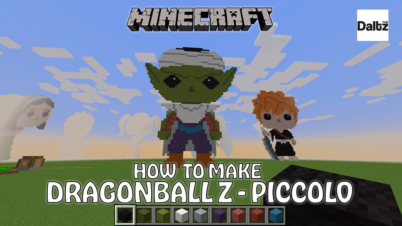 Minecraft Pixel Art - Piccolo from Dragonball Z - YouTube