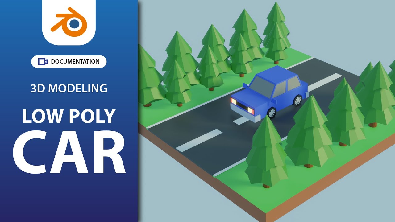 3D Modeling Low Poly Car in Blender - 3D Modeling Process | Documentation - YouTube