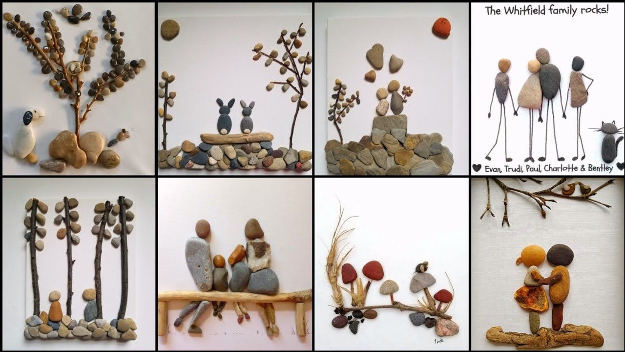 diy best pebbles art||diy best pebble art for family||pebbles art ...