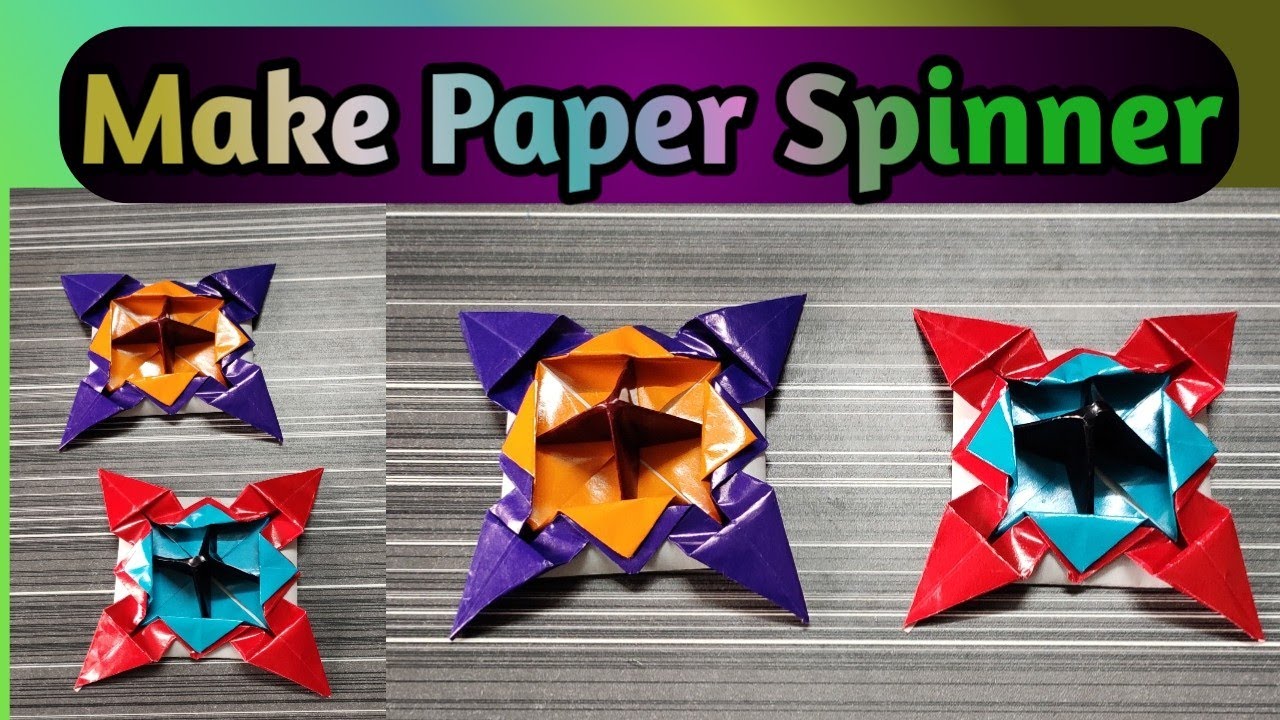 How to make paper spinner || craft spinner - YouTube