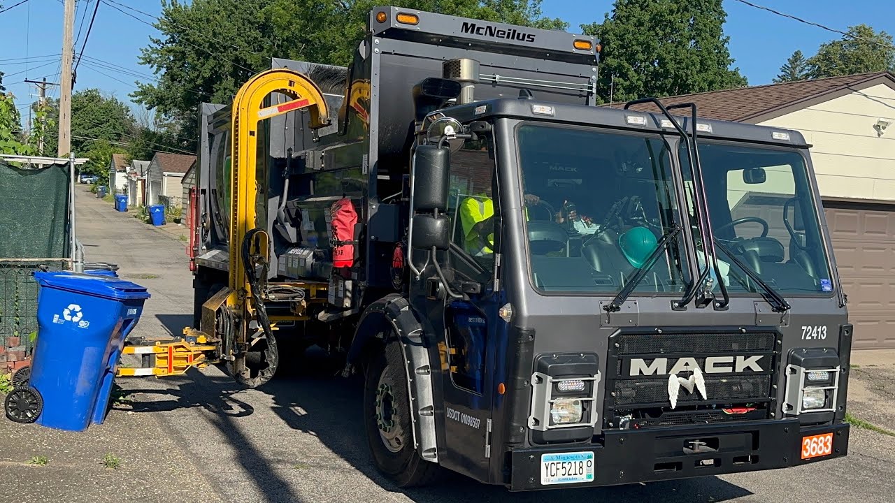 Fast Brand New Aspen Waste Mack LR McNeilus ZR Garbage Truck - YouTube