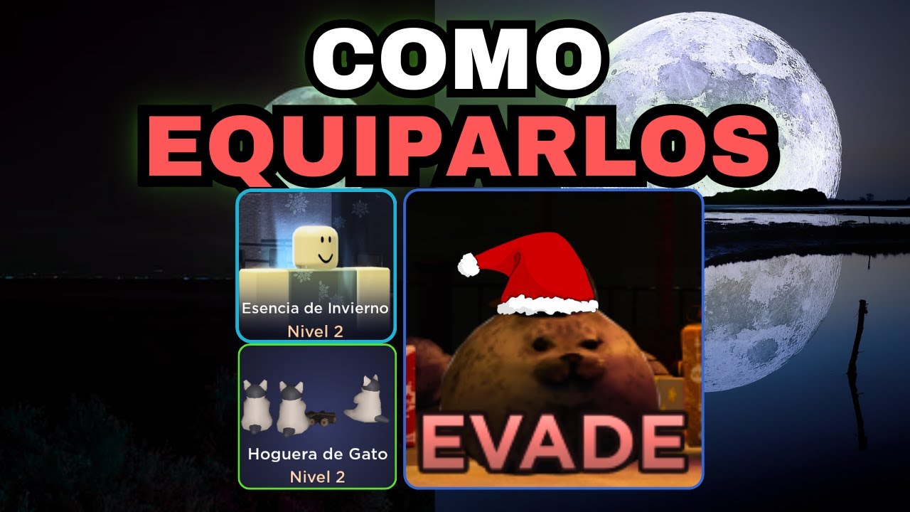 COMO EQUIPAR USABLES , AURAS Y COSMETICOS DE EVADE🎄EN LA ACTUALIZACION ...