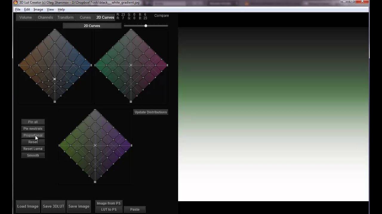 3D LUT Creator - 2D Curves - YouTube