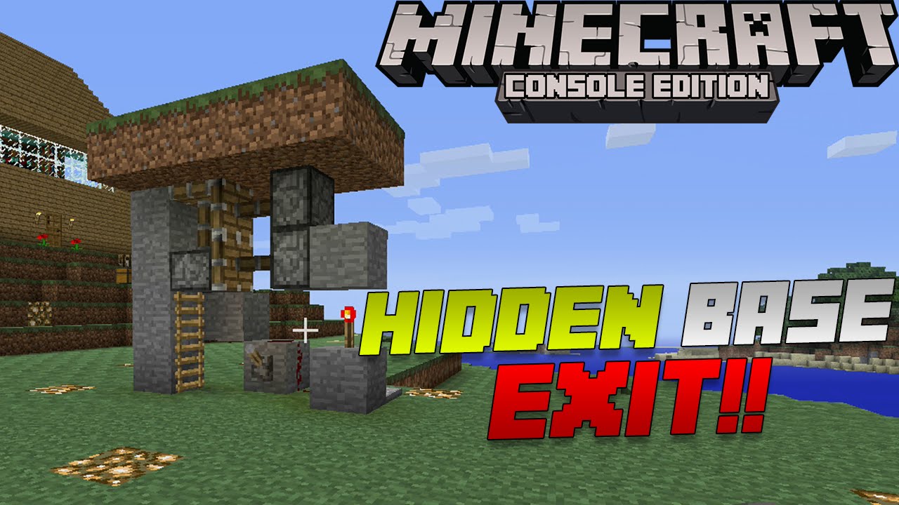 Minecraft: How to Make a 100% Hidden Base EXIT! | [Xbox & Playstation ...