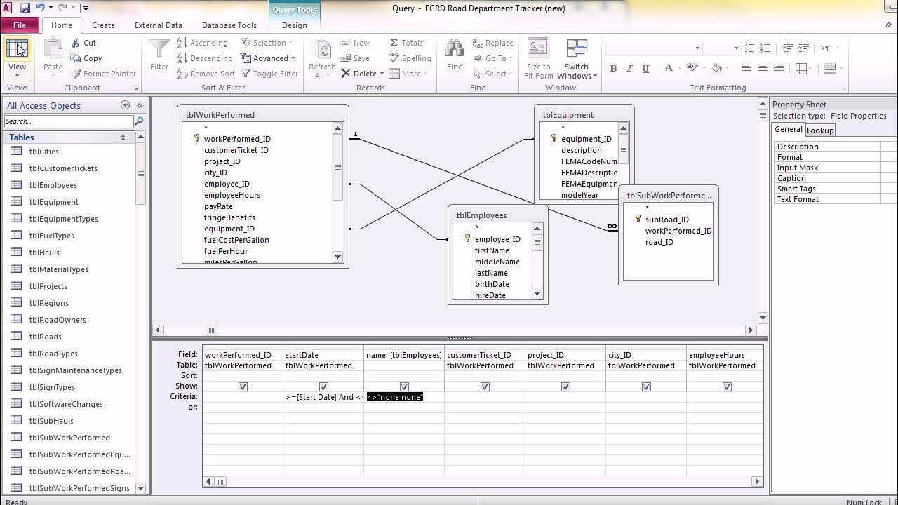 Microsoft Access - Create Date Parameter in Query - YouTube