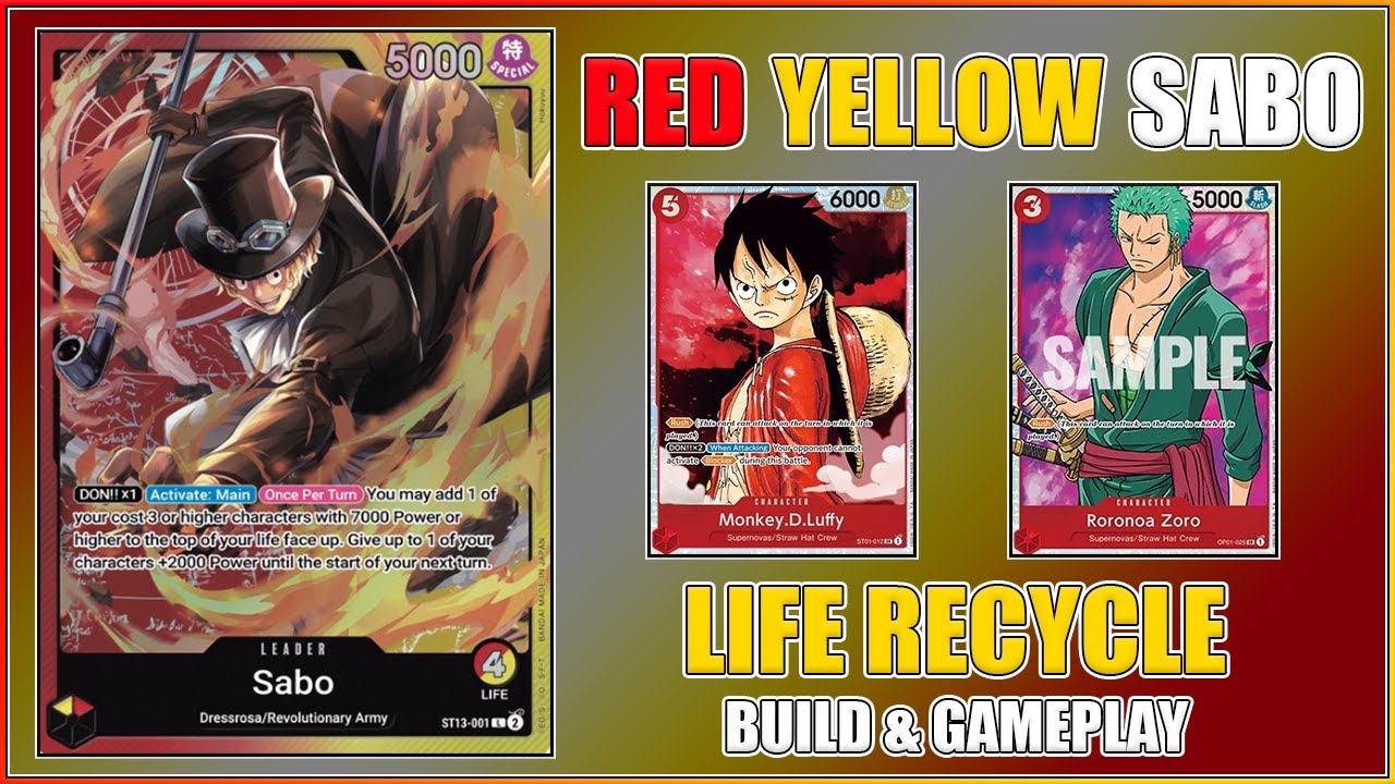 RY SABO | LIFE RECYCLE CHARACTERS | BUILD & GAMEPLAY | EB01 | ONE PIECE ...