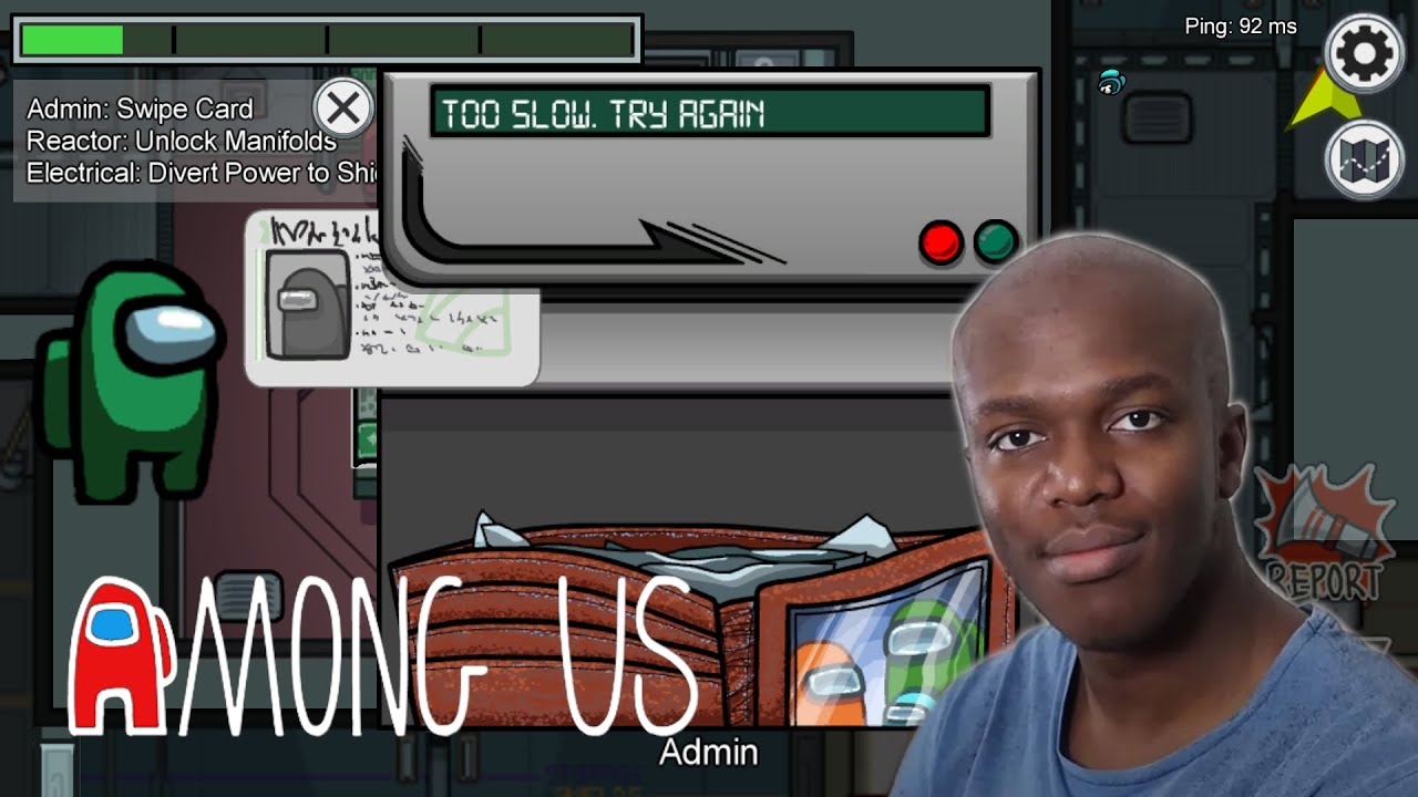 Among us - The fastest way to swipe the card in Admin - YouTube