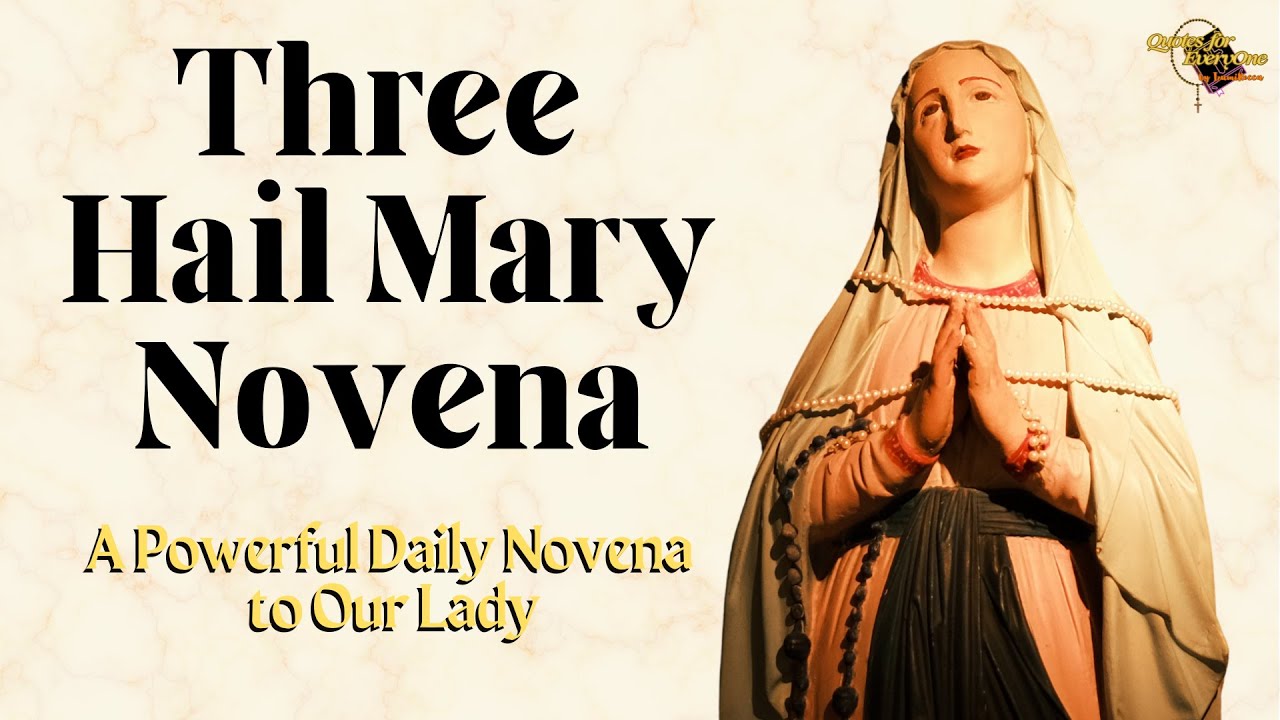 THE 3 HAIL MARY PRAYERS/ POWERFUL NOVENA TO OUR BLESSED VIRGIN #canva # ...