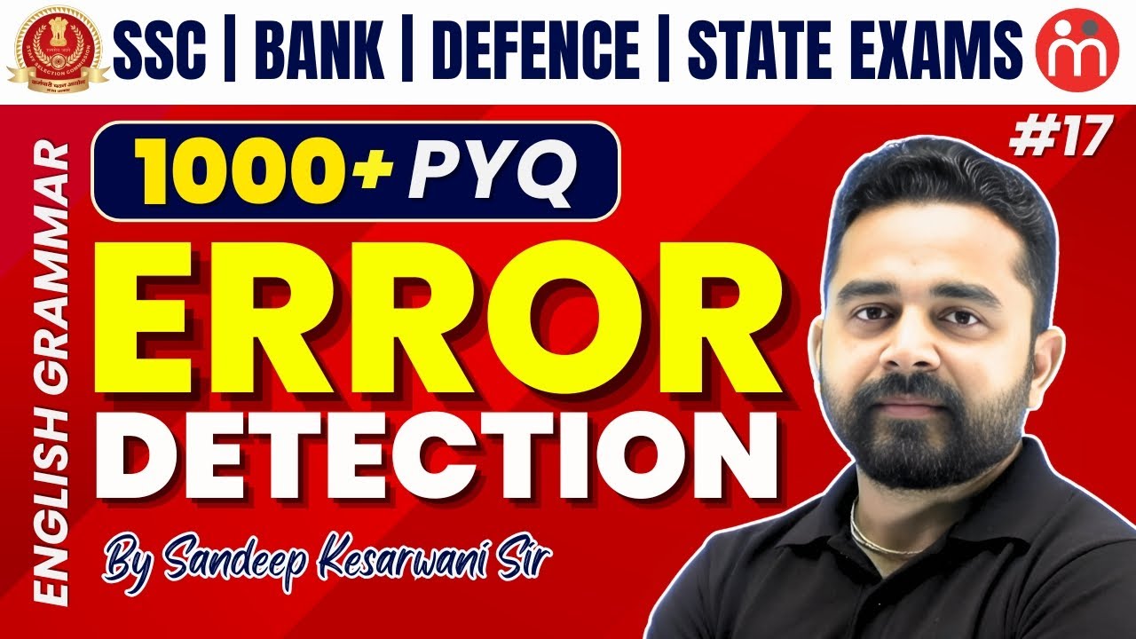 ️Master Error Detection | 1000+ PYQs for SSC & Bank Exams | By Sandeep ...