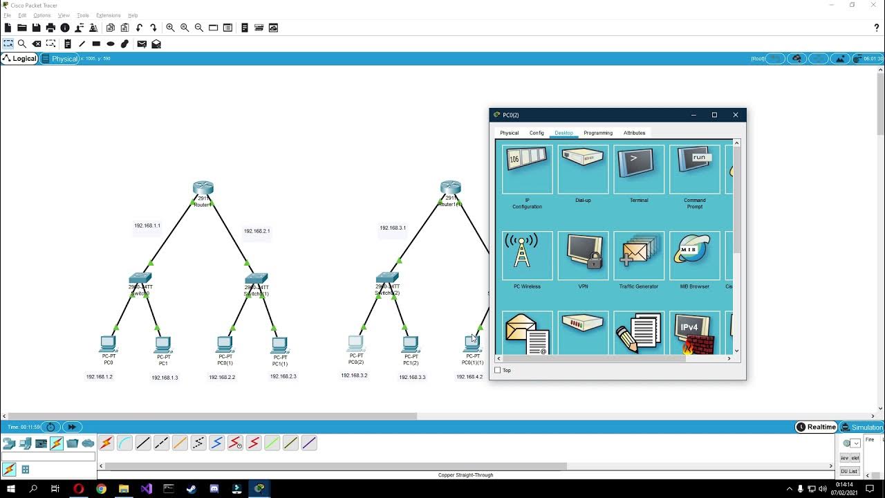 Conectar dos routers (y sus redes) entre si | Cisco Packet Tracer - YouTube