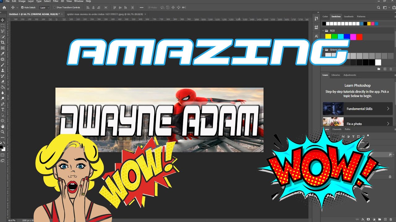 HOW TO LAYOUT NAME PLATE ON ADOBE PHOTOSHOP - YouTube