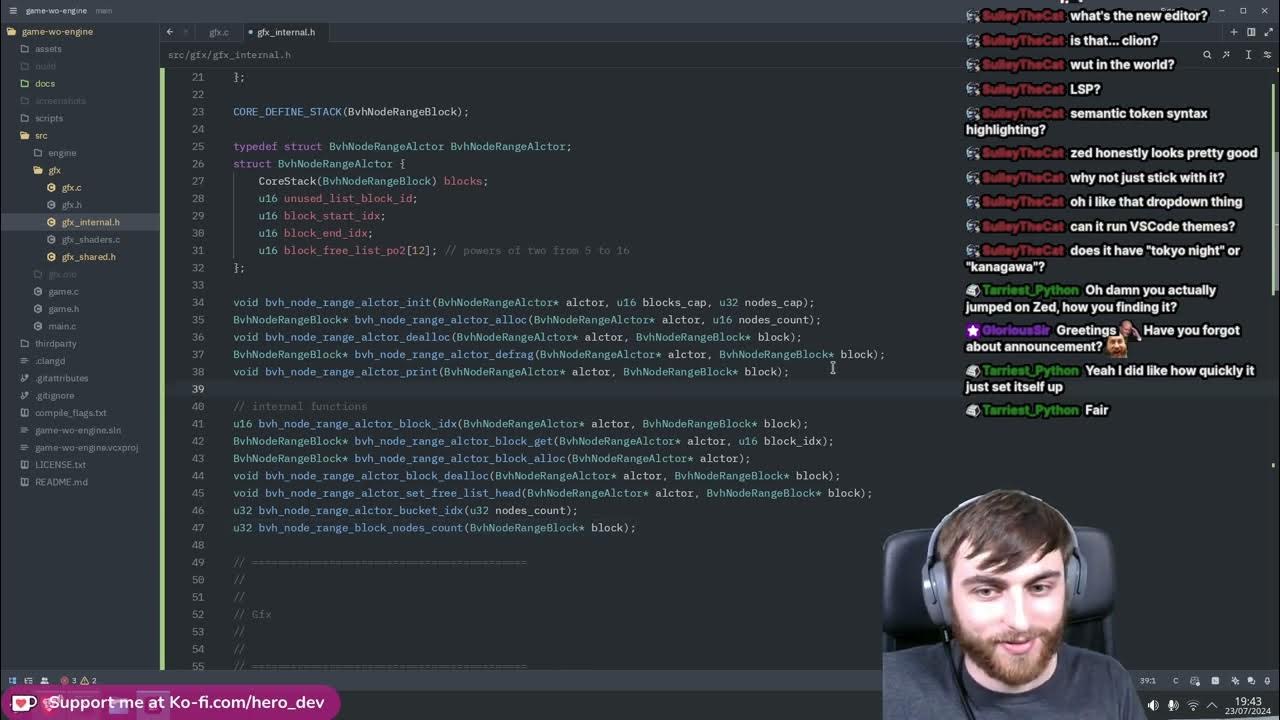 BVH Custom Allocator Debugging | Game W/O Engine Day 141 | C | Vulkan | Linux & Windows - YouTube