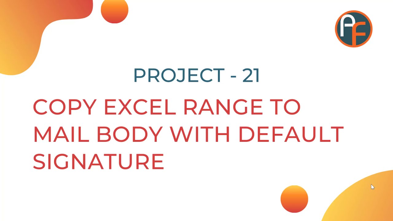 Copy Excel Range To Mail Body With Default Signature Advanced VBA In Copy Excel Range To Mail Body With Default Signature Advanced VBA In