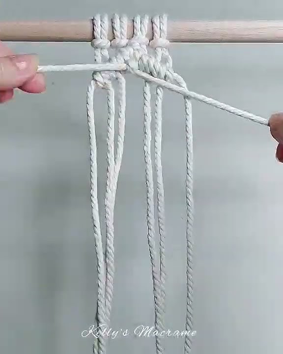 DIY Beginner Macrame Tutorial | Double Diamond Pattern - YouTube