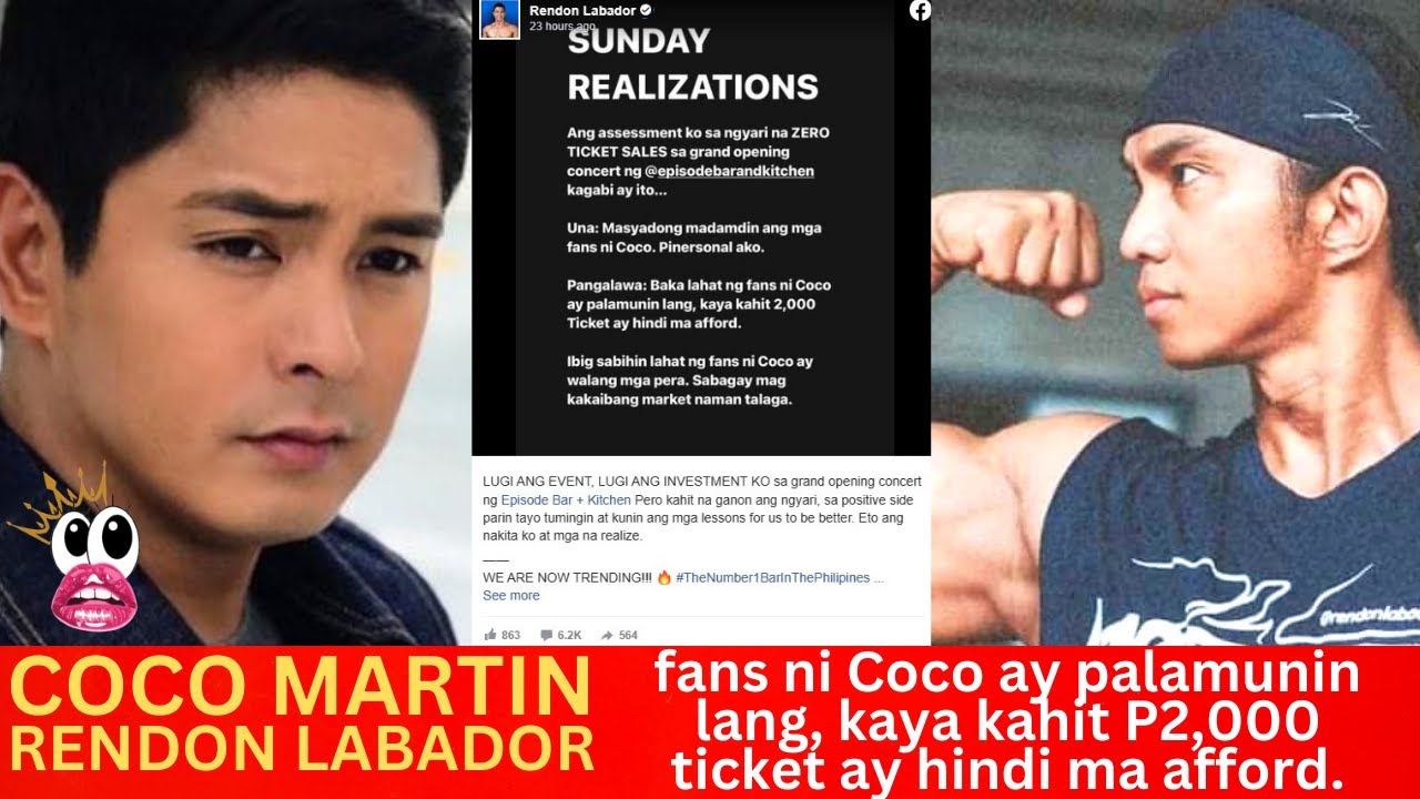 Rendon Shares “Sunday Realization” on Flop Event: “Baka fans ni Coco ...
