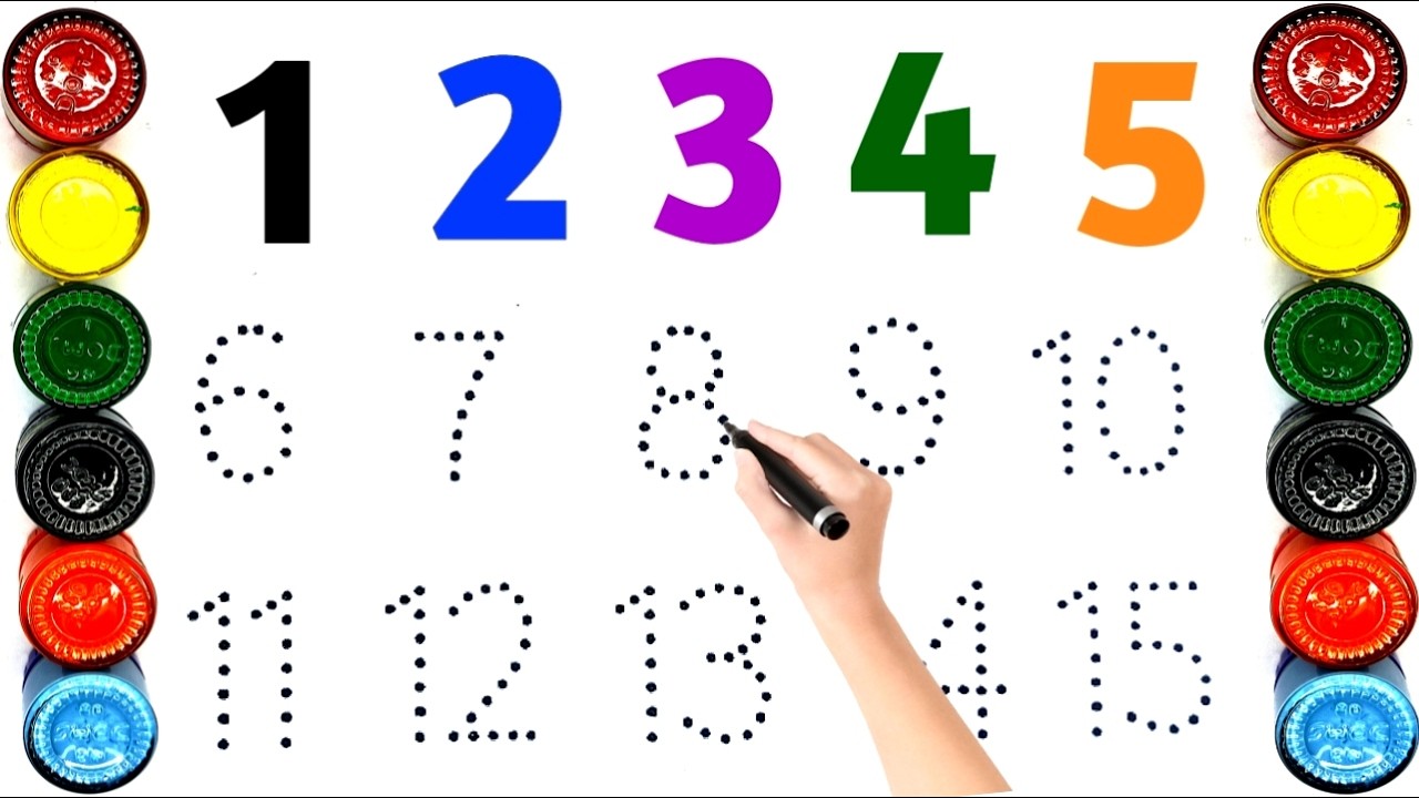 👉“Learn to Count 1 to 15🎨 | Easy Tracing + Coloring Fun | Kids Numbers ...