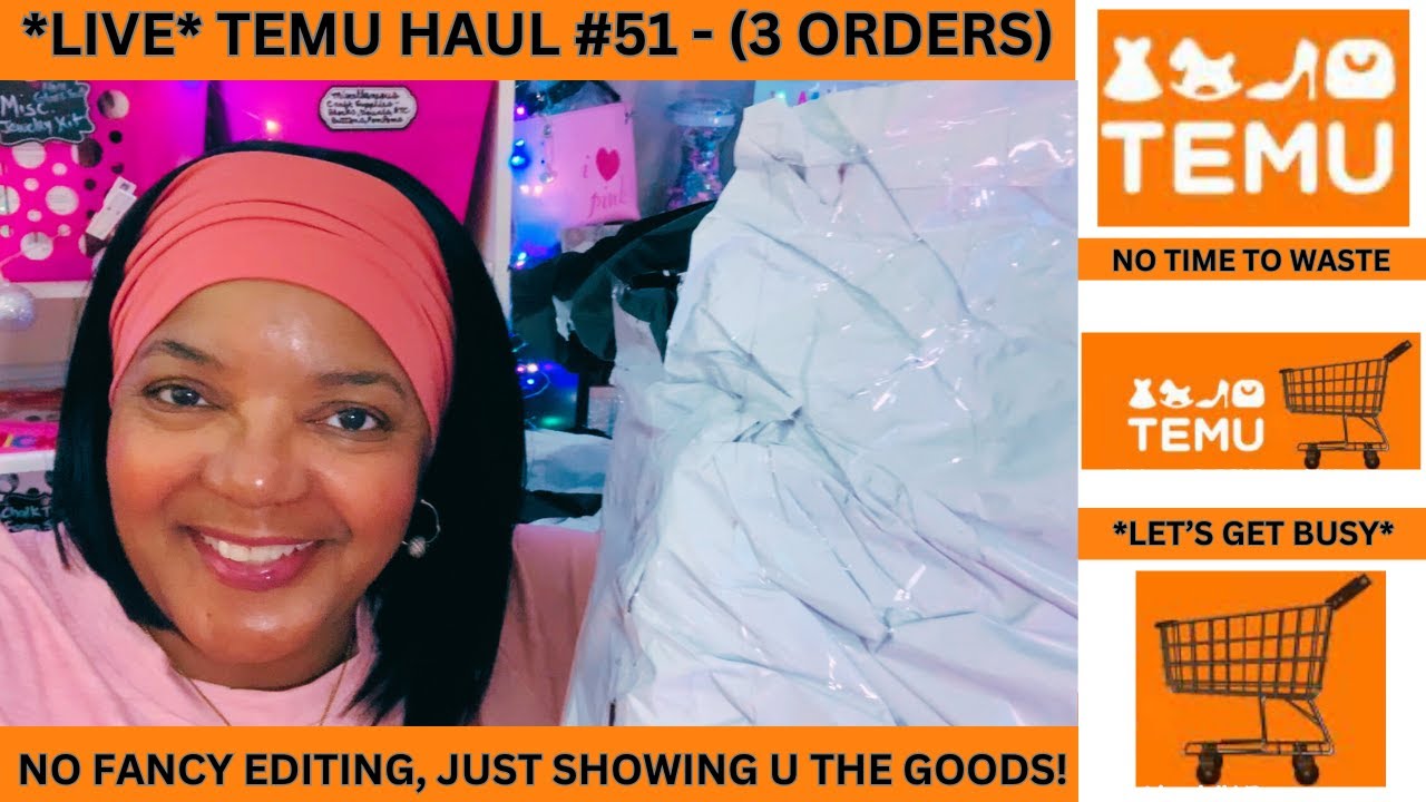 *LIVE* #TEMU HAUL #51(3 ORDERS) #Live #Livestream - YouTube