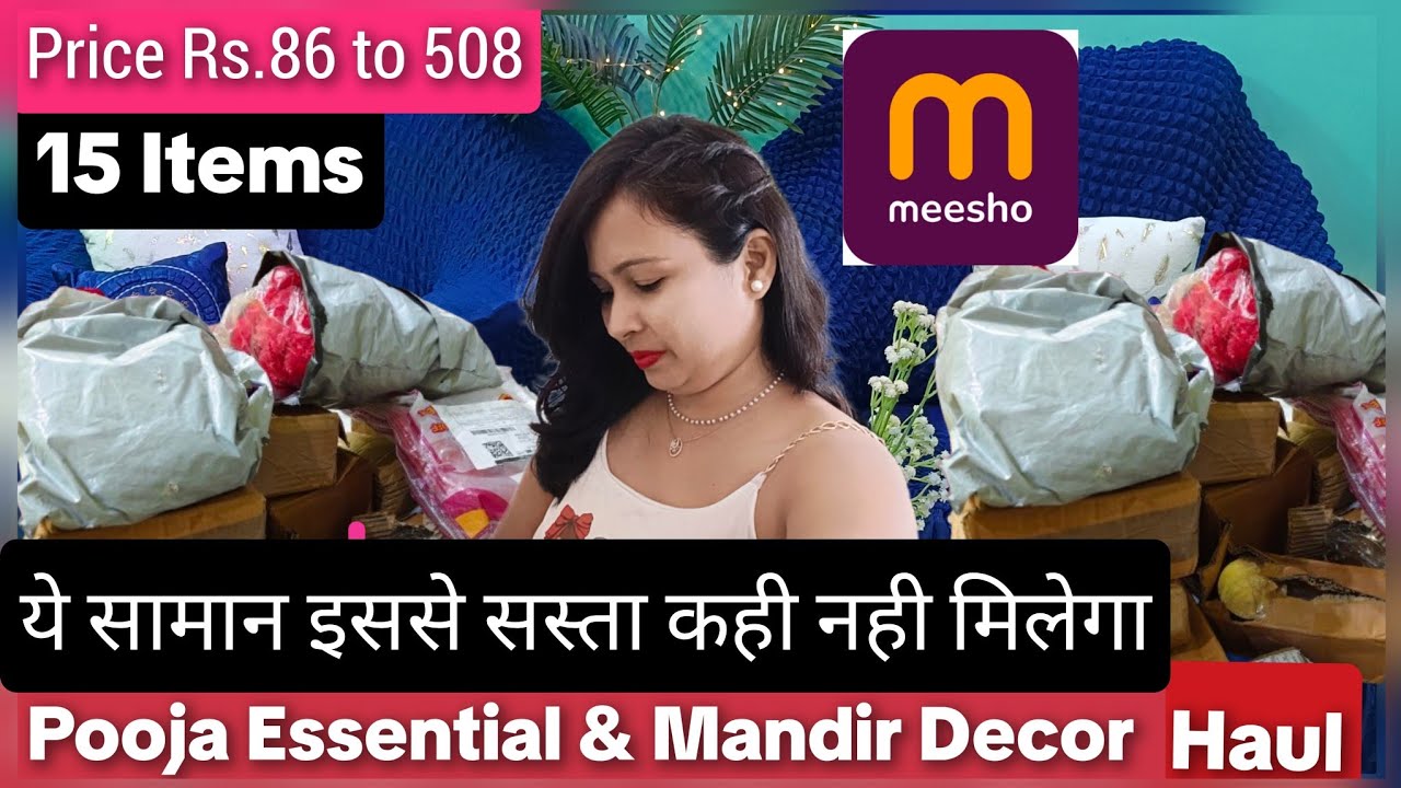 Meesho pooja item haul | Meesho mandir decor haul| Mandir Decoration ...