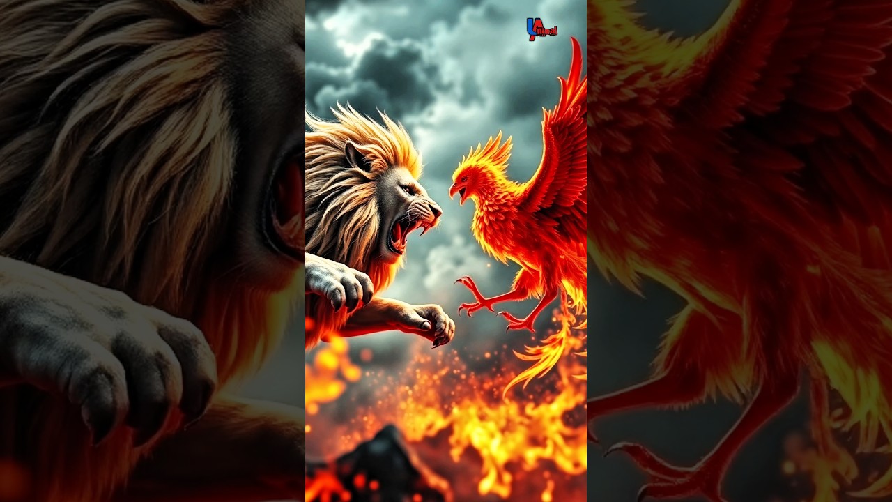 Lion+phoenix #AI short videos#YouTube short#trending 🥰😘 - YouTube