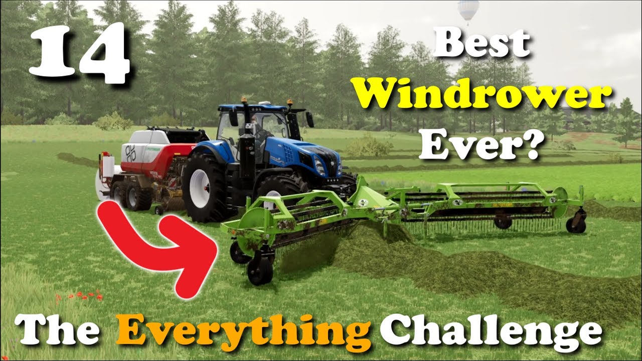 BEST WINDROWER EVER?! - Everything Challenge #14 - FS22 + Premium ...