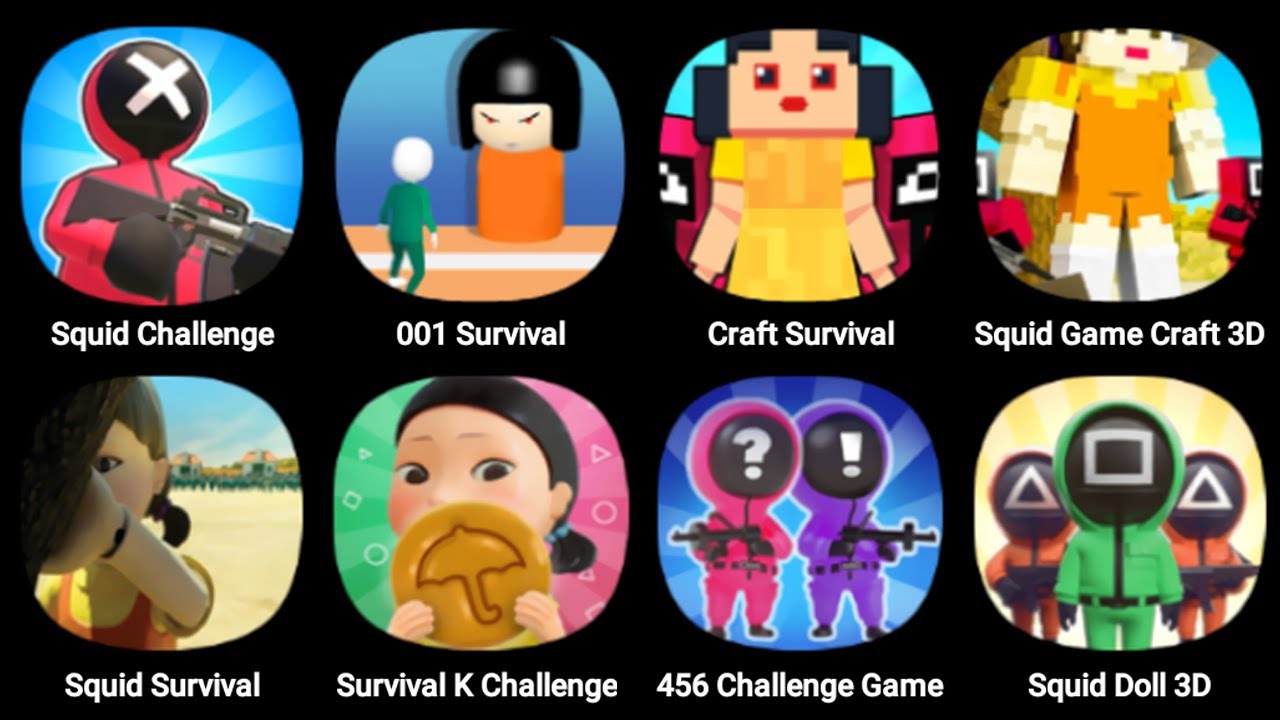 Squid Challenge Survival, Craft Survival, Squid Game Craft 3D, Squid ...