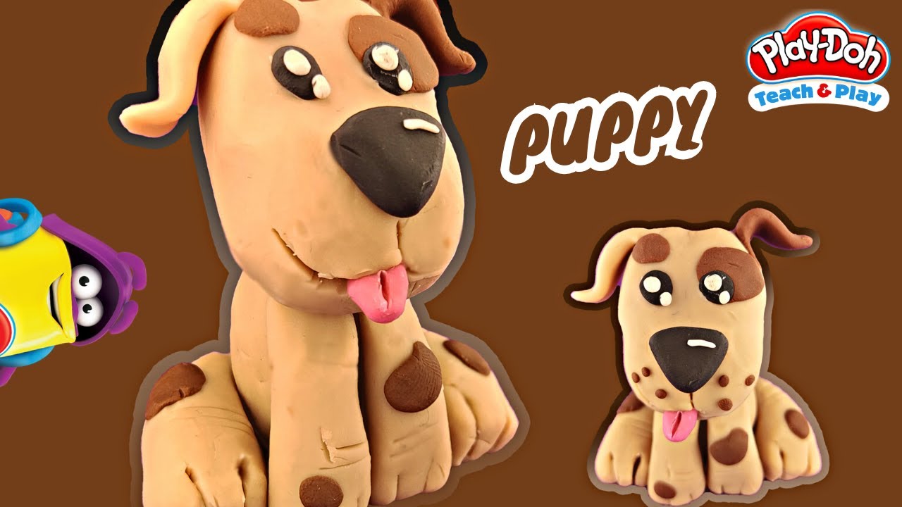 How to learn Make Play-Doh Puppy - step by step - YouTube