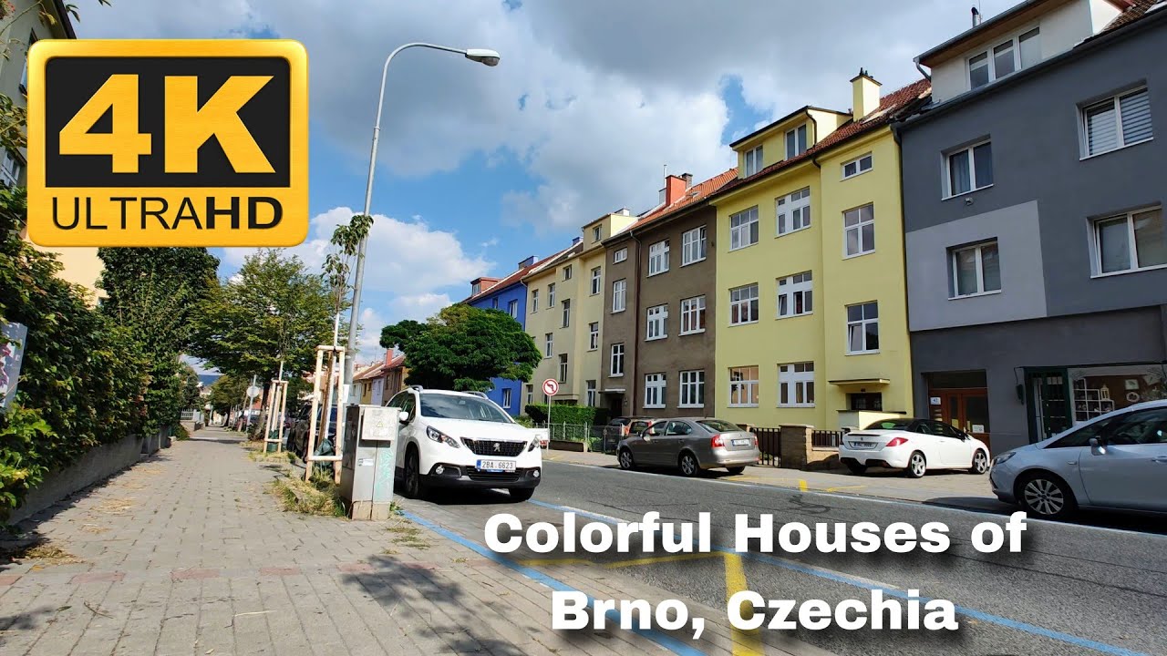 Colorful Houses of Brno Czech republic, Walking tour, virtual walking ...