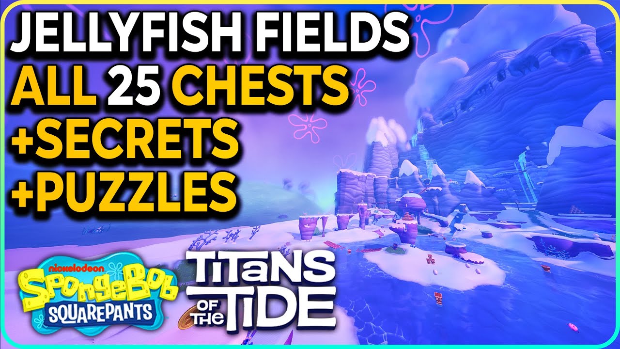All Jellyfish Fields Chests & TVS Locations SpongeBob Titans of the ...