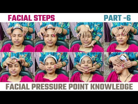 Facial steps | Part -6 | Facial pressure poin knowledge | फेशियल कैसे ...