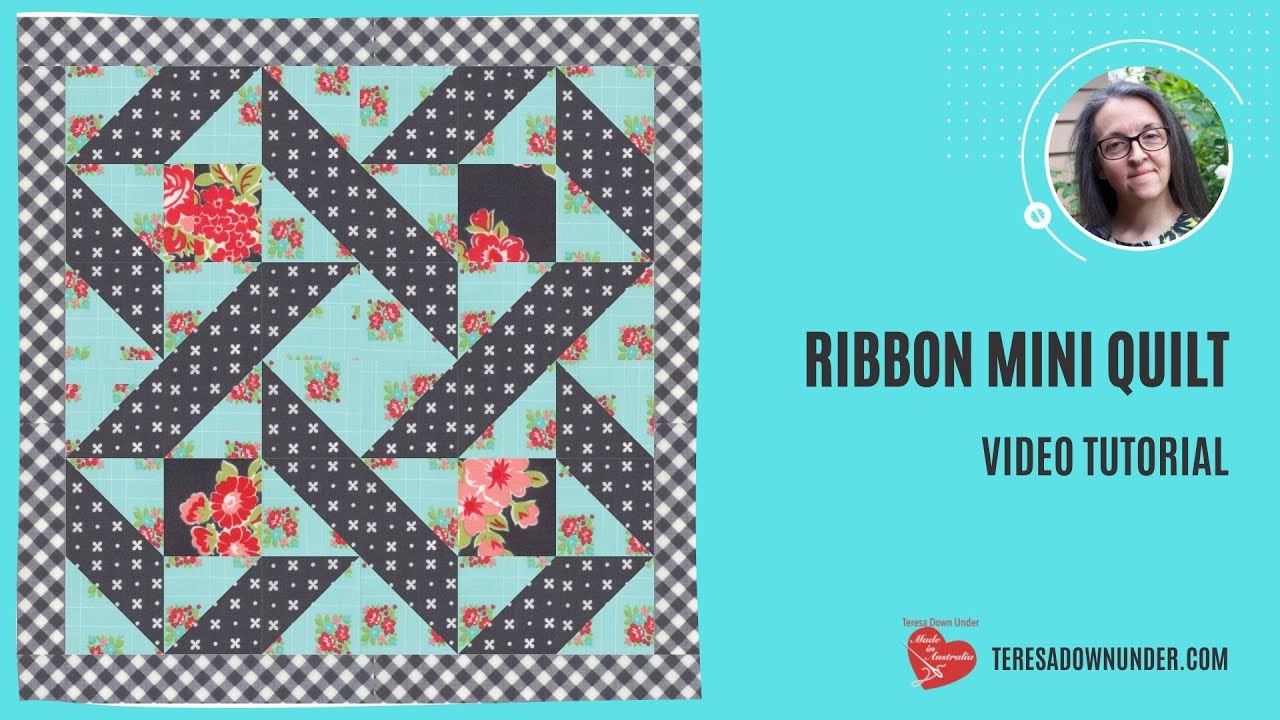 How to make a Ribbon mini quilt video tutorial - YouTube