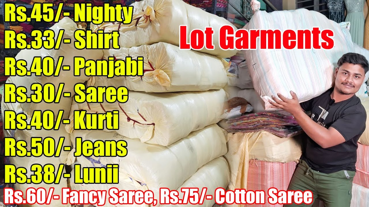 30/- Lot Garments, Lot Shirt, Lot Tshirt, Nighty, Lot Kurti, Lot Chappa ...