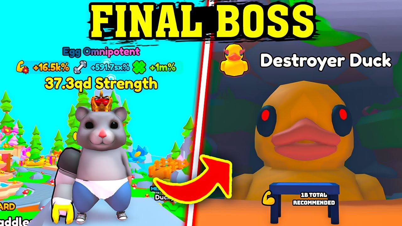 I Defeat The FINAL BOSS Of NEW DUCKY EVENT In Arm Wrestling Simulator ...