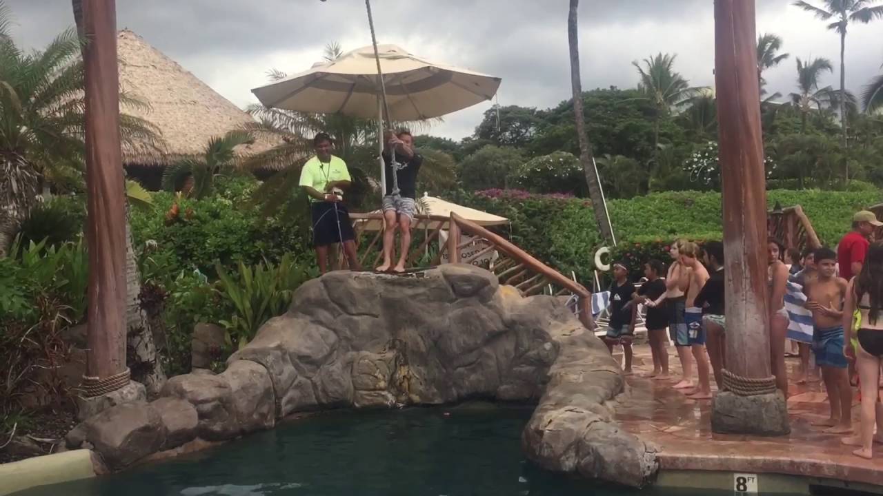 Tarzan Rope Swing at the Grand Wailea! - YouTube