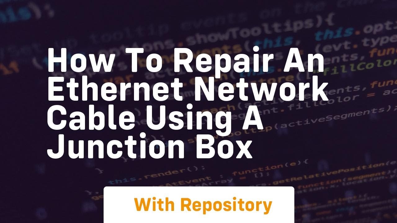 How to repair an ethernet network cable using a junction box - YouTube