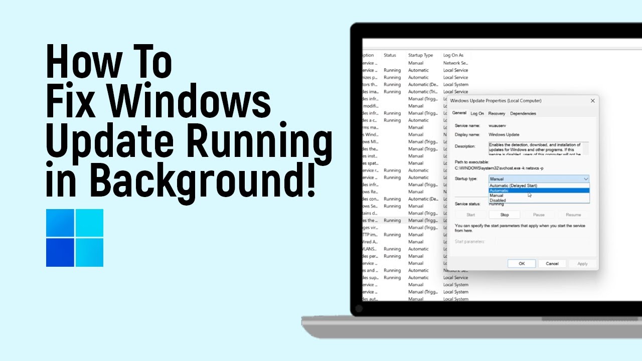 How to Fix Windows Update Running in Background [easy] - YouTube