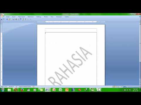 Cara Membuat Teks Watermark (Tanda Air) Custom di Ms Word #011 - YouTube