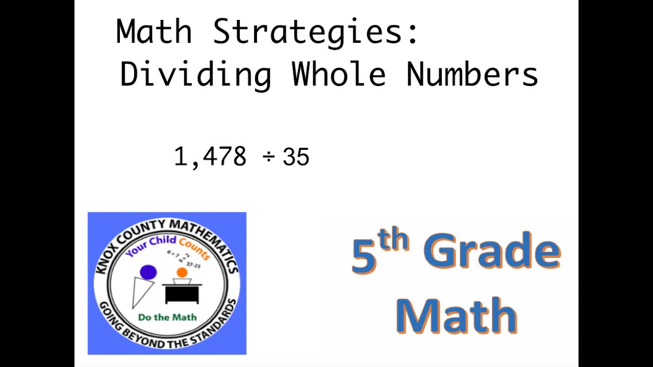 5th grade lesson 6 Dividing Whole Numbers - YouTube