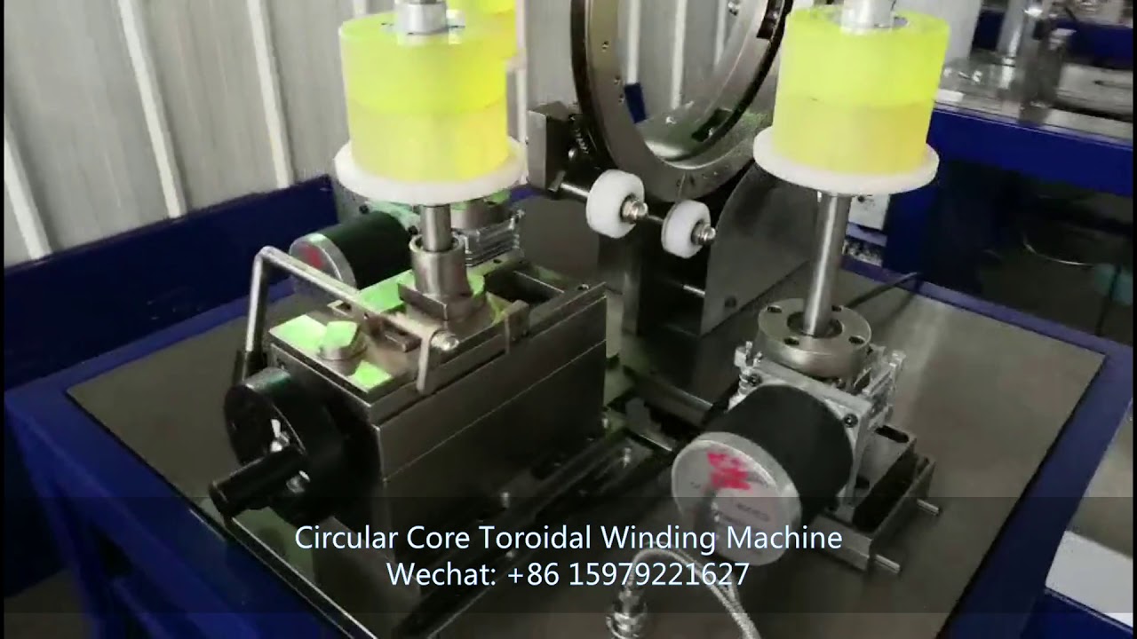 Circular Core Toroidal Winding Machine - YouTube
