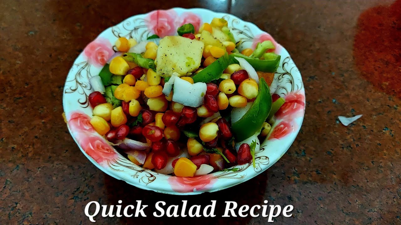 Quick Salad Recipe (Diet Friendly) - YouTube